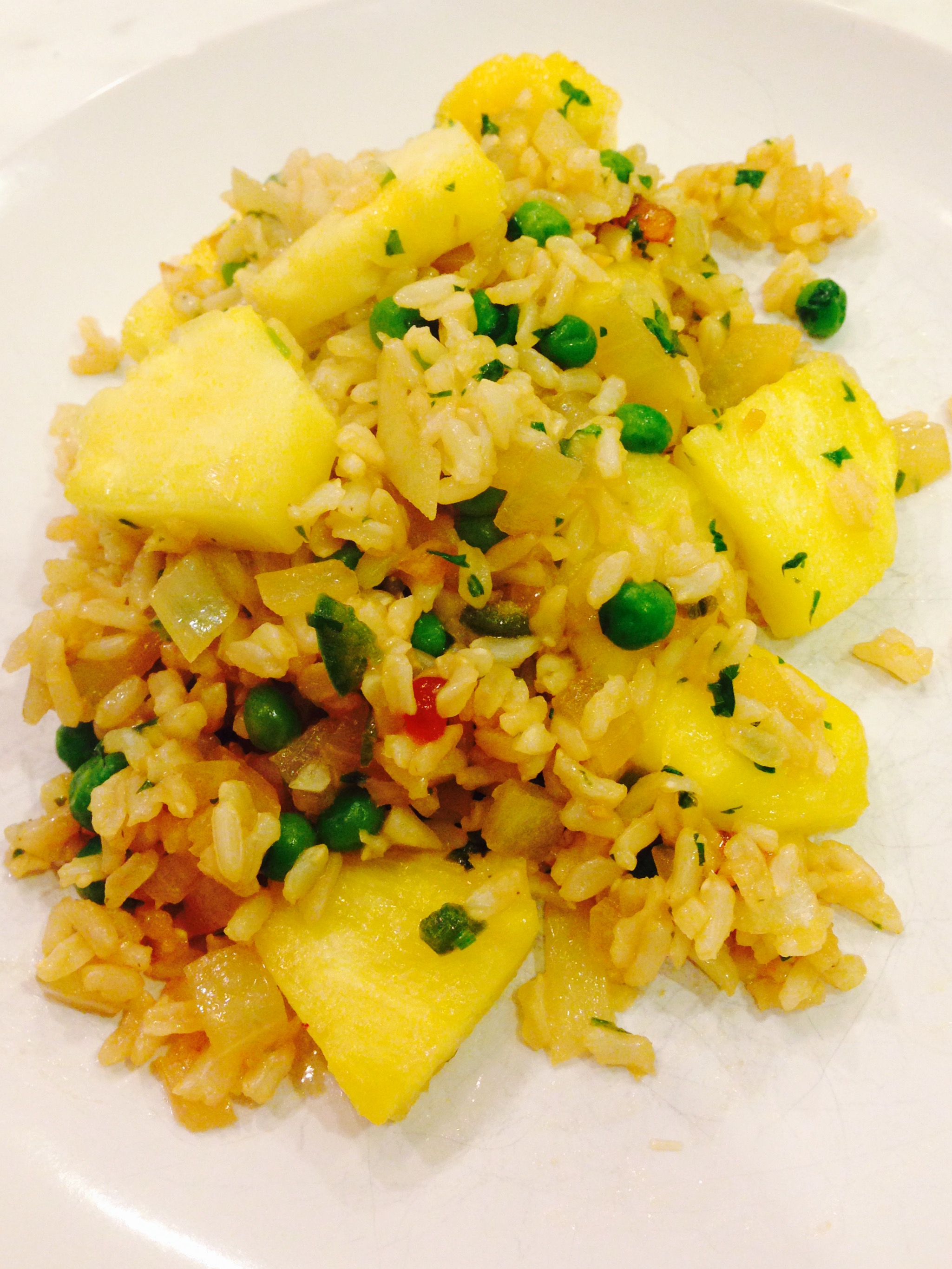 The Vegan Experiment: Beth's Pineapple Fried Rice-- My Life in Red